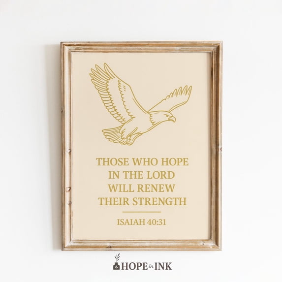 Modroom Isaiah 40:31 Eagle Bible Verse Poster - Christian Strength ...