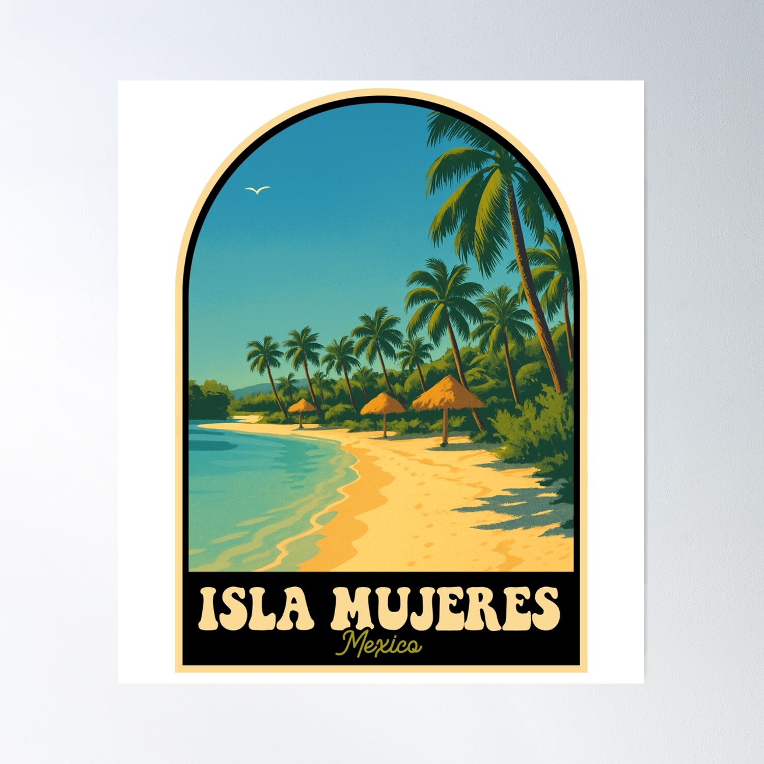 Modroom Isla Mujeres Mexico Design Vintage Tropical Beach And Palm ...