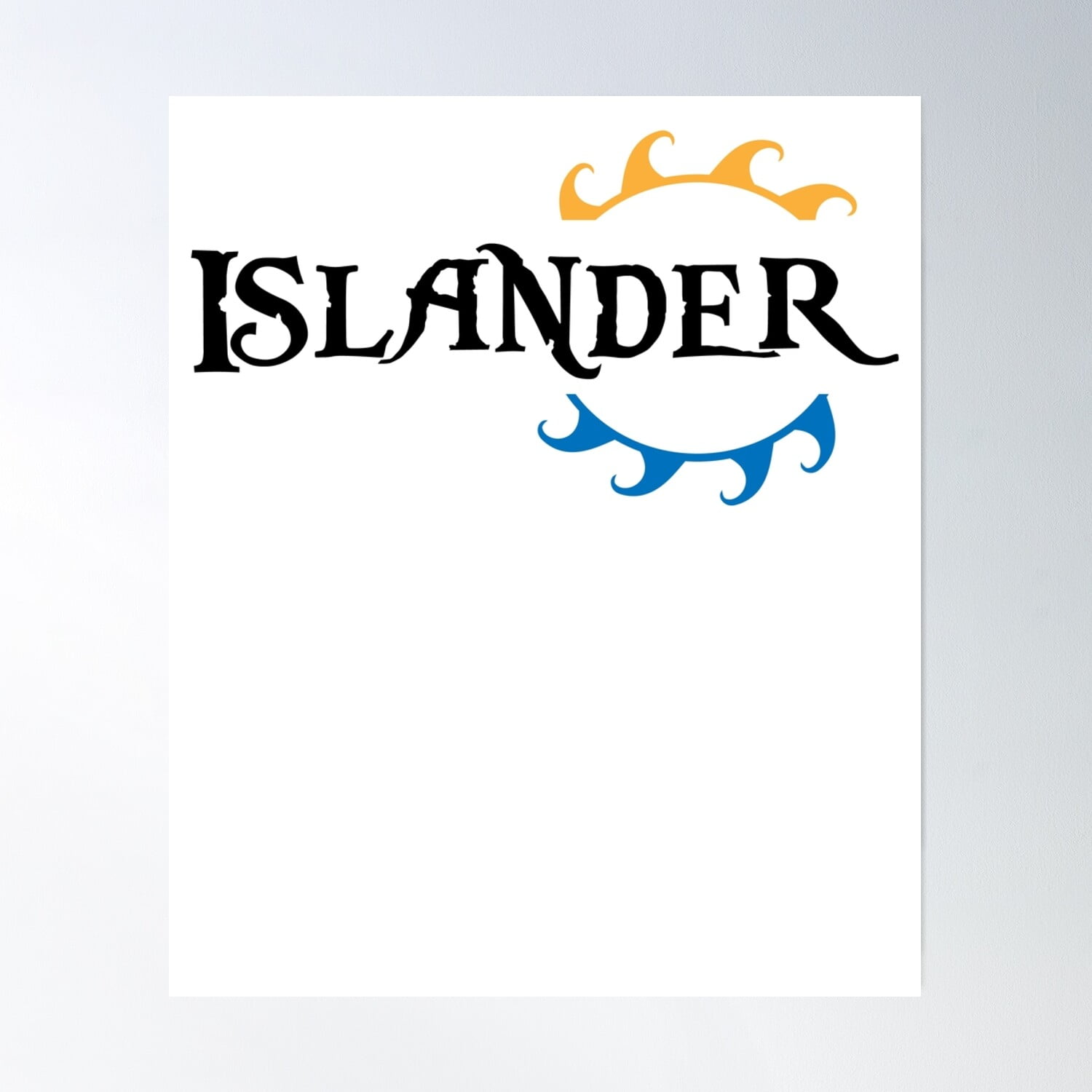 Modroom Islander Sun And Sea Poster Wall Art, Modern Wall Decor, 24x36 ...