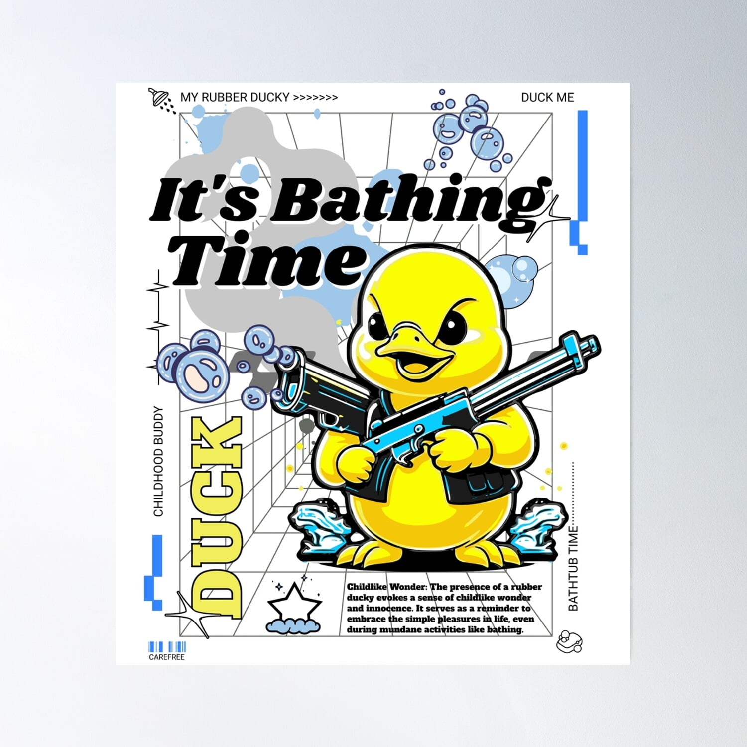 Modroom Its Bathing Time With Violent Rubber Ducky Poster Wall Art ...