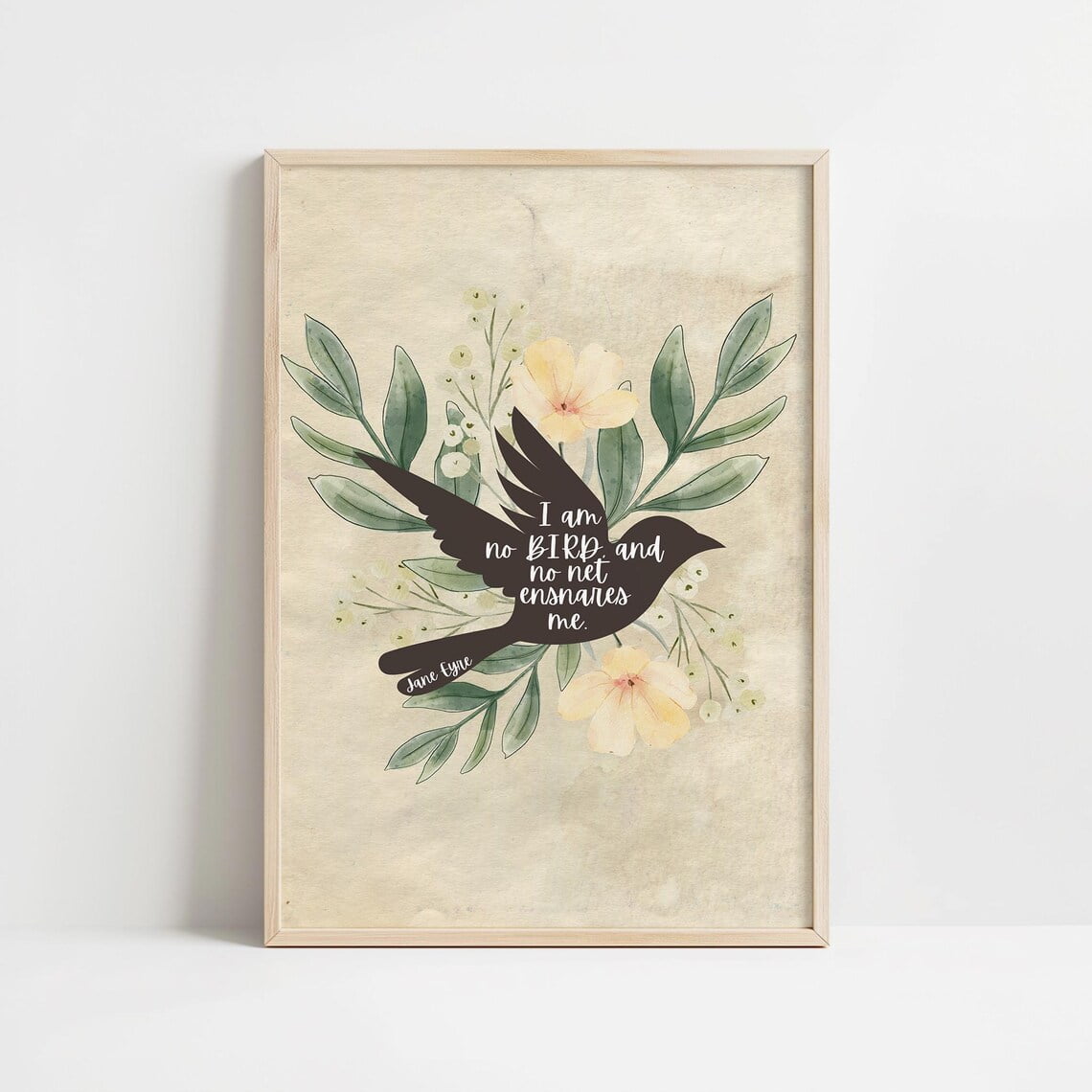 Modroom Jane Eyre Quote Print | I Am No Bird Wall Art | Feminist ...