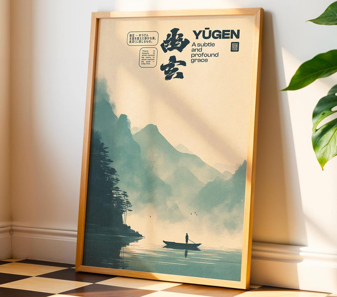 Modroom Japanese Poster Minimal Nature Wall Art With Subtle Grace, Zen Lake Scene And Classic ...