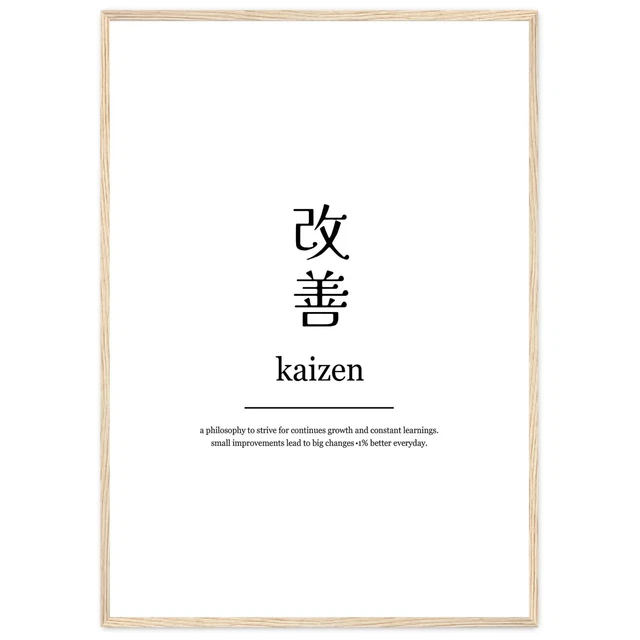 Modroom Kaizen Wallart With Frame Japanese Meaning 1 Better Everyday ...