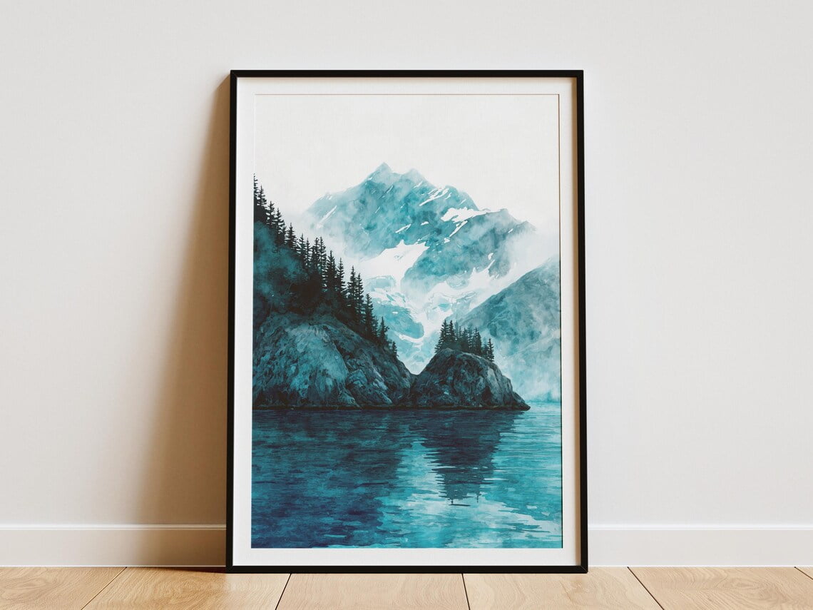 Modroom Kenai Fjords National Park Poster Alaska Travel Print Alaskan ...