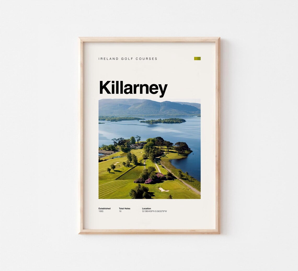 Modroom Killarney Golf Club Poster | Ireland Golf Course Print ...