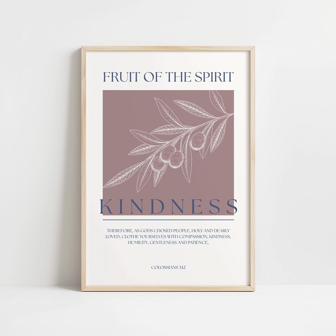 Modroom Kindness Bible Verse Wall Art | Fruit Of The Spirit Scripture ...