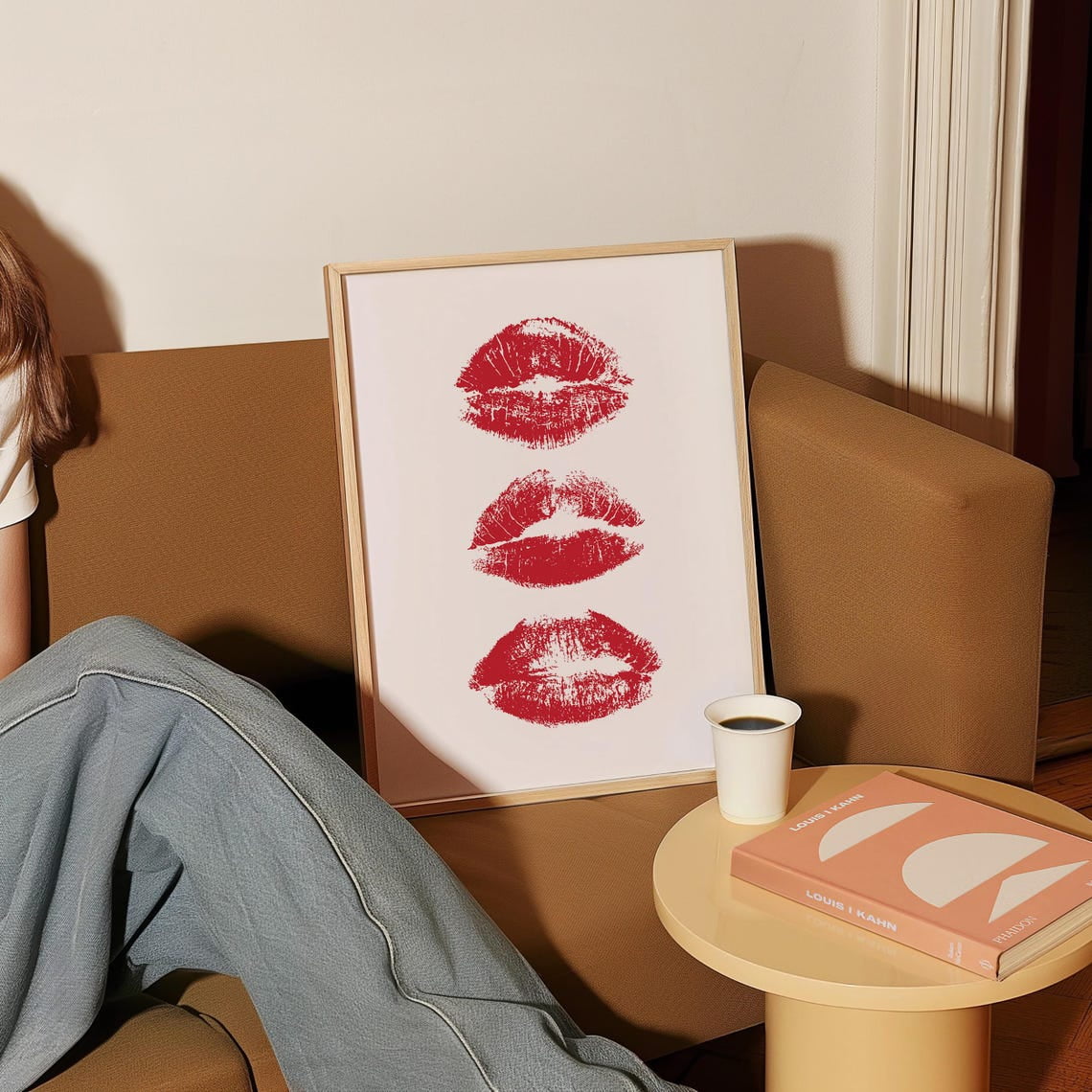 Modroom Kiss Lips Wall Art Trendy Wall Art Lips Print Preppy Dorm ...