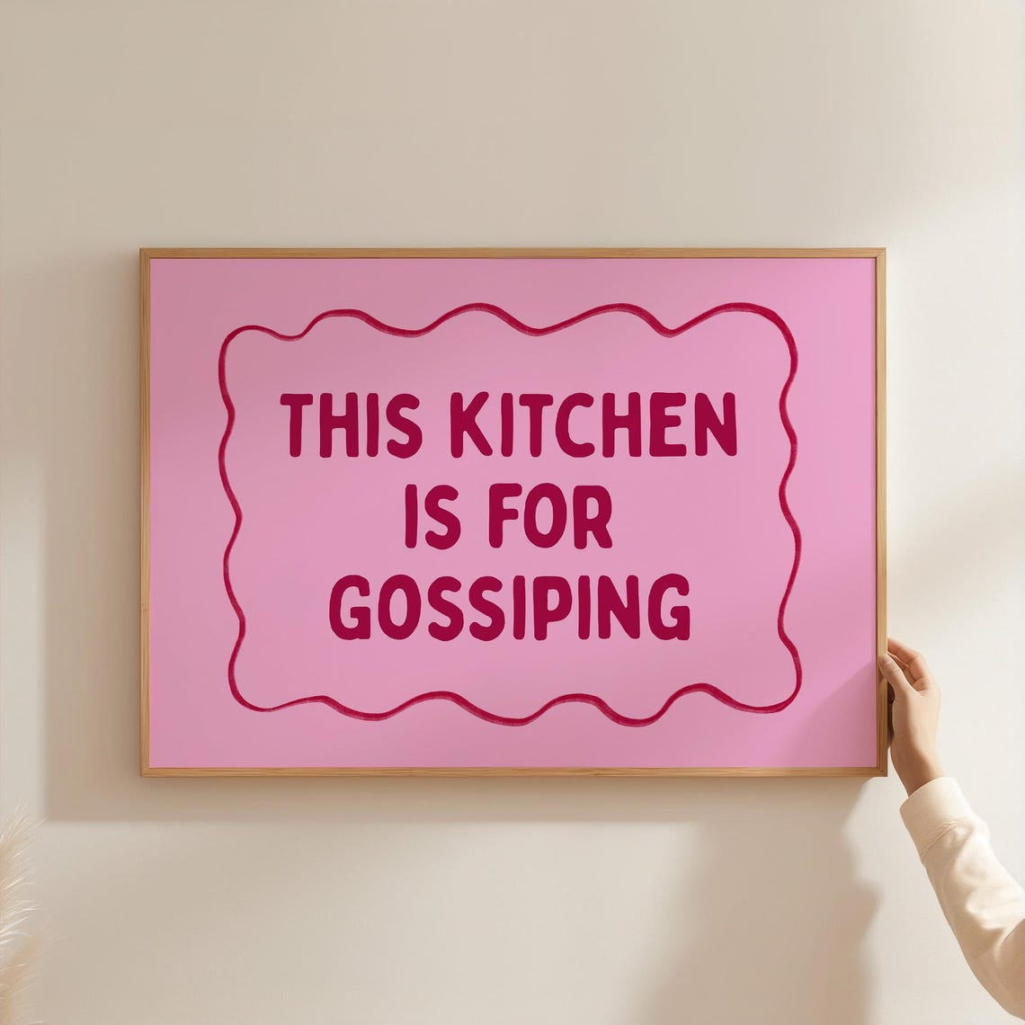 Modroom This Kitchen Is For Crying Print Pink Quote Retro Poster Trendy ...