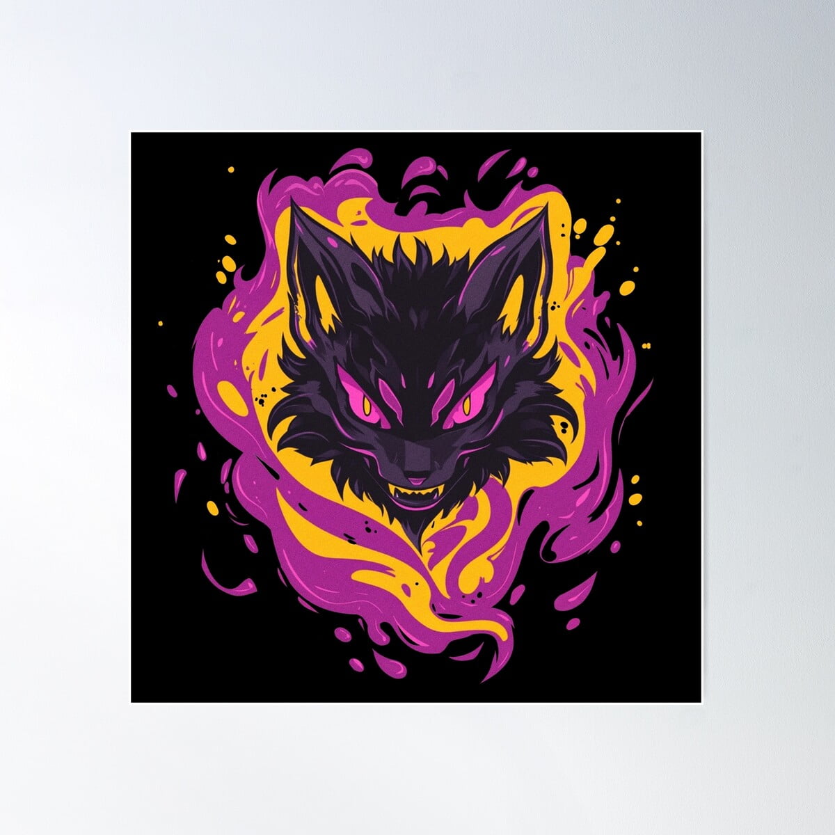 Modroom Kitsune Costume Party Poster, Modern Decor, 30x30 UNFRAMED ...