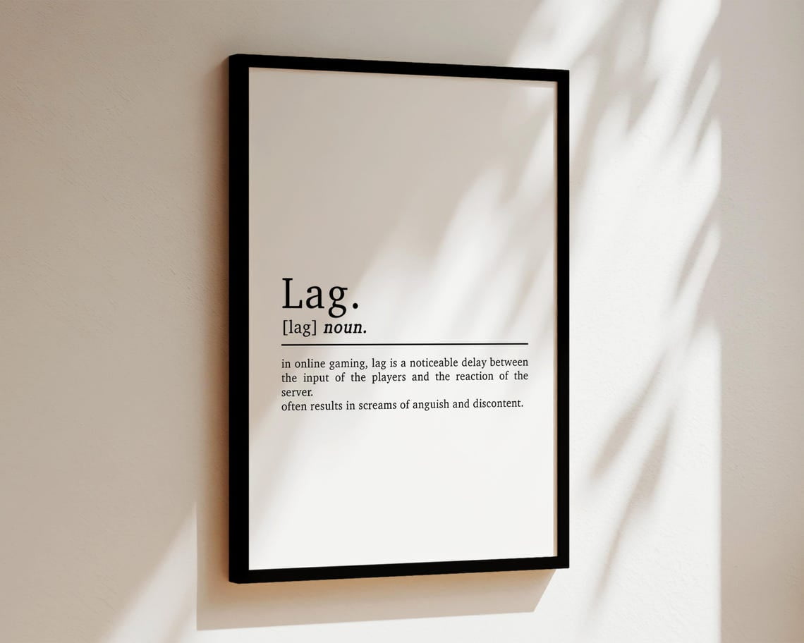 Modroom Lag Definition Print, 50 X 70Cm, Gamer Print, Gaming Wall Art ...