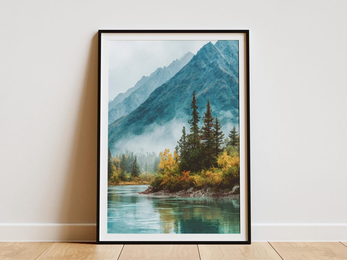 Modroom Lake Clark National Park Poster Alaska Travel Poster Alaskan ...