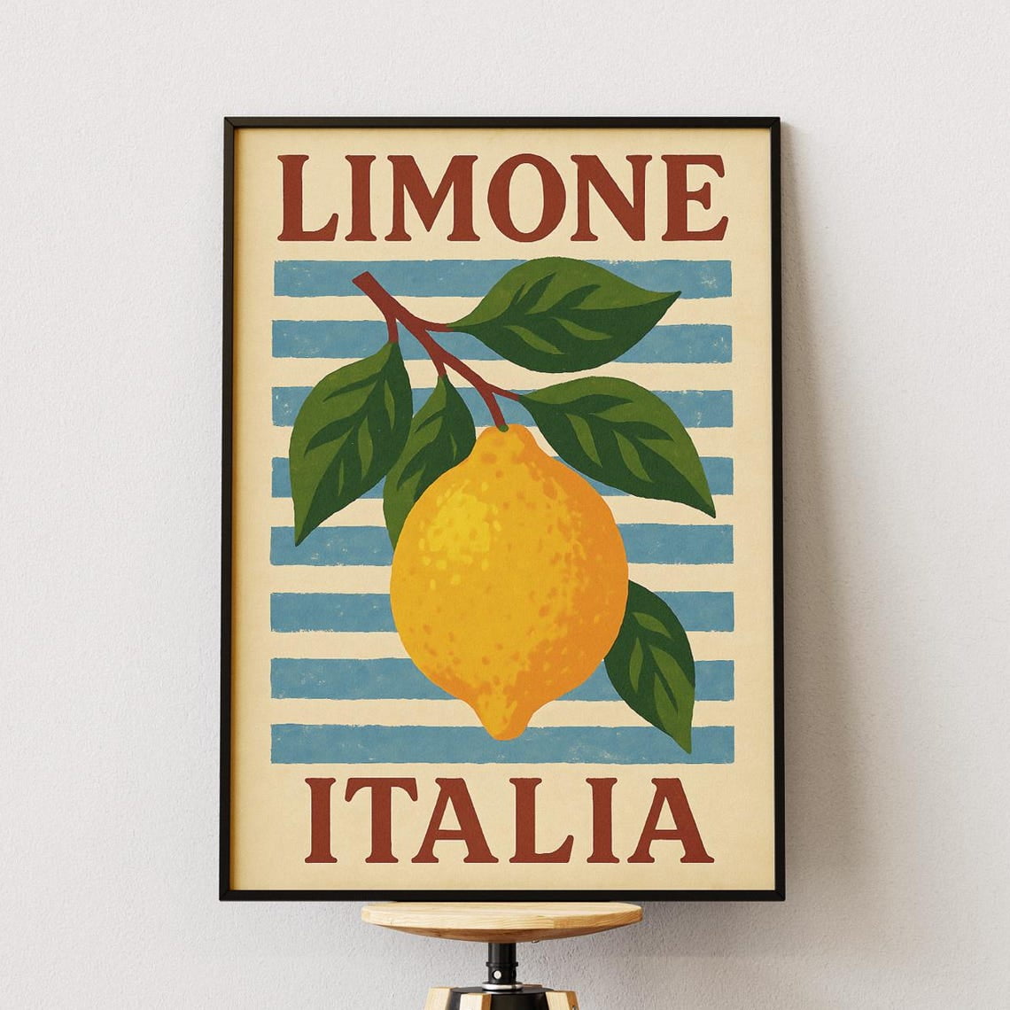 Modroom Lemon Kitchen Wall Art Print, Italian Limone Poster ...