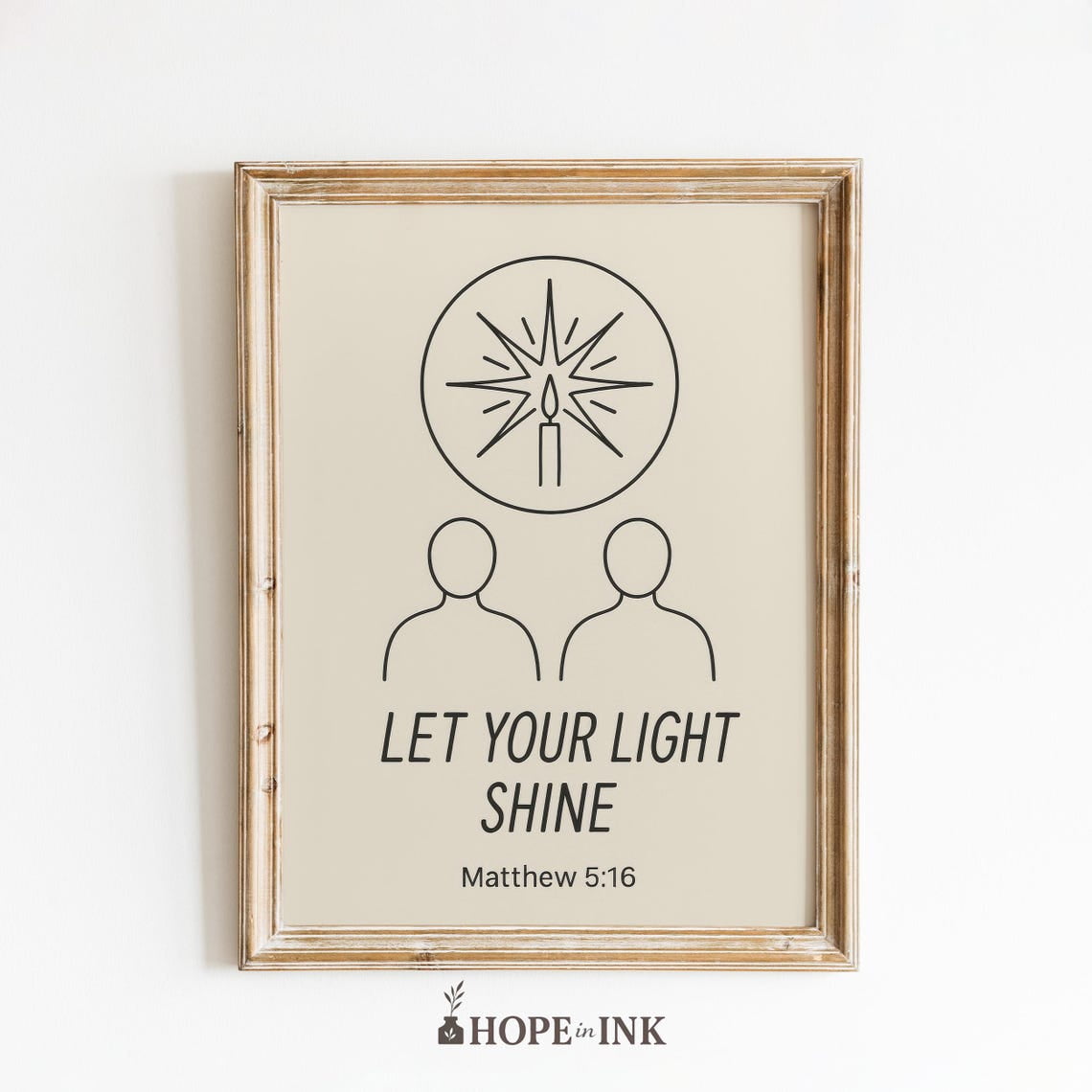 Modroom Let Your Light Shine Poster - Matthew 5:16 Christian, Scripture ...
