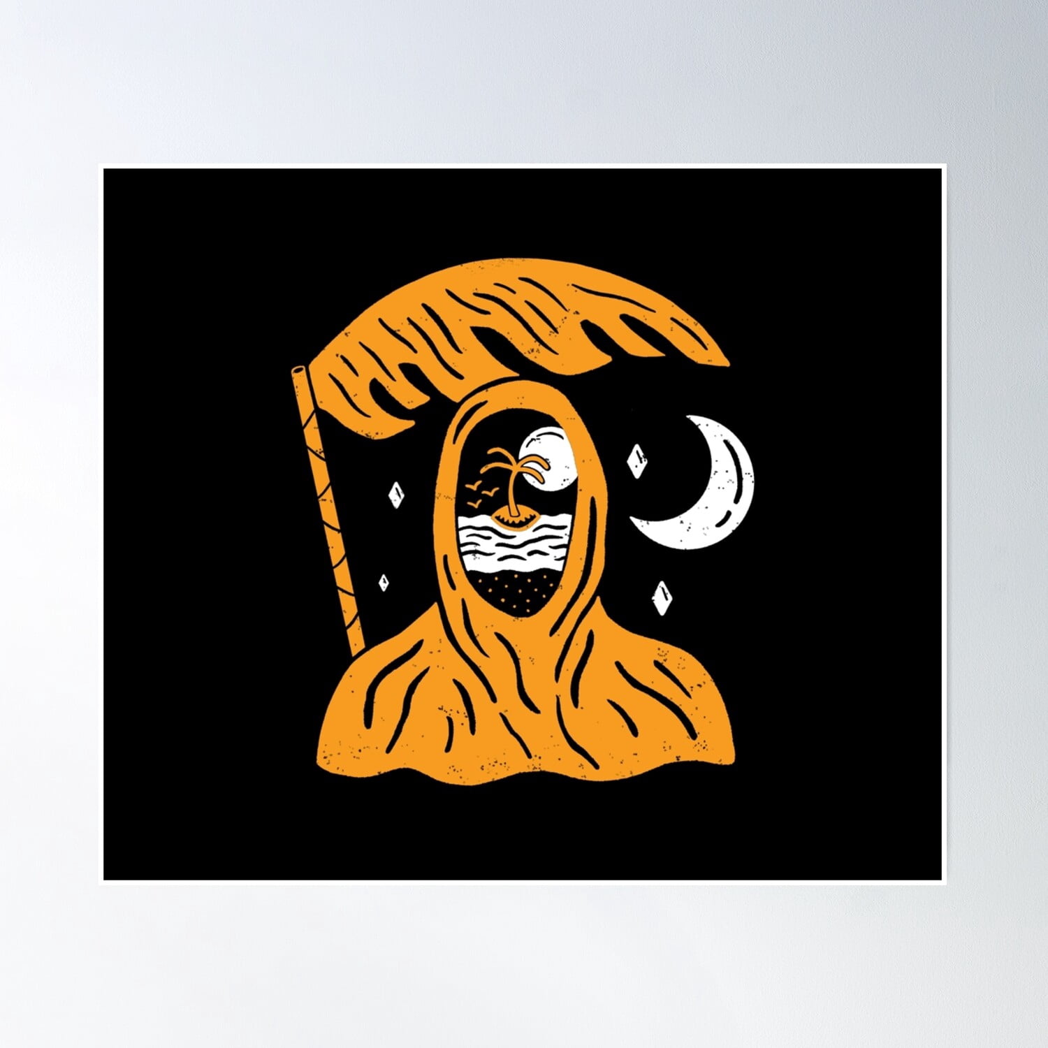 Modroom Life'S A Golden Beach, Then You Die Poster Wall Art, Modern ...