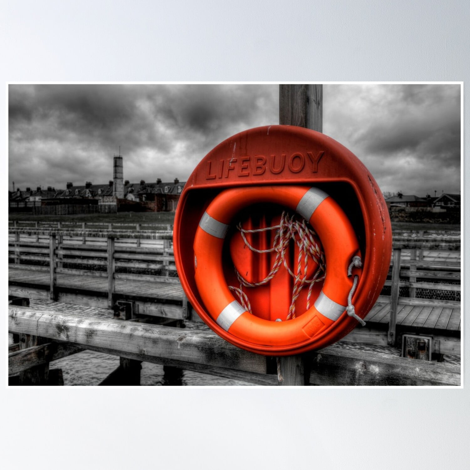 Modroom Lifebuoy Poster Wall Art, Modern Wall Decor, 12x18 UNFRAMED ...