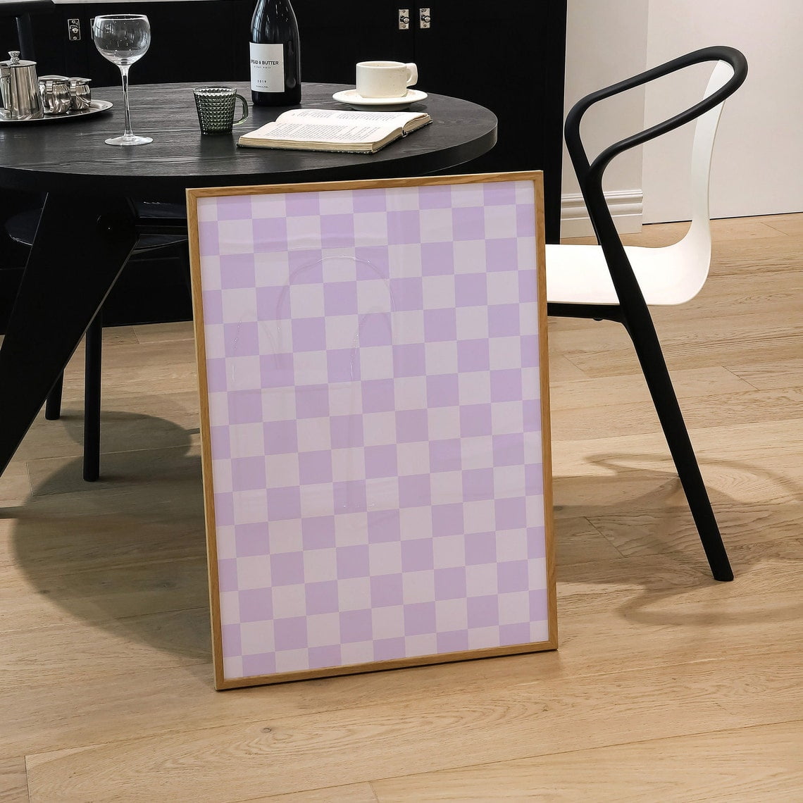 Modroom Lilac Art Print Checkers Poster Purple Checker Wall Art Preppy ...