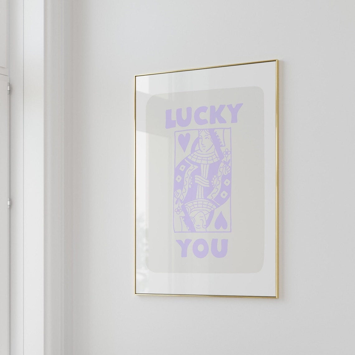 Modroom Lilac Wall Art Play Card Wall Art Preppy Room Decor College ...