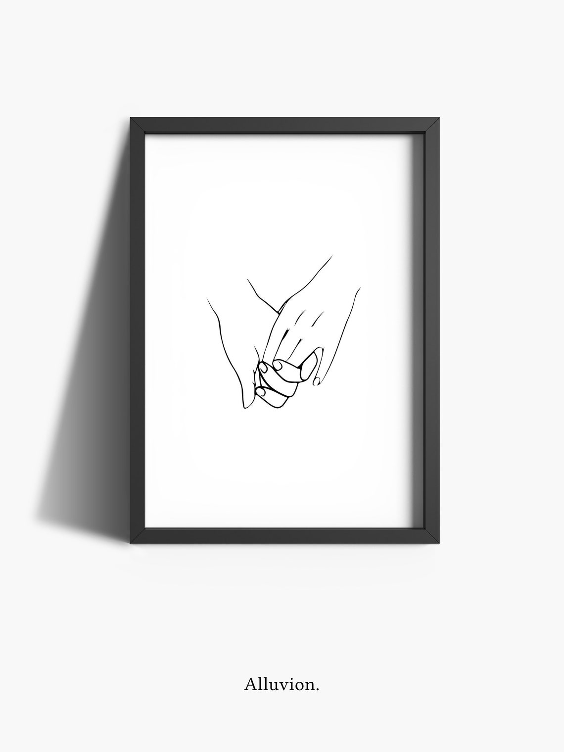 Modroom Line Art Print | Holding Hands | Love Print | Line Art Poster ...