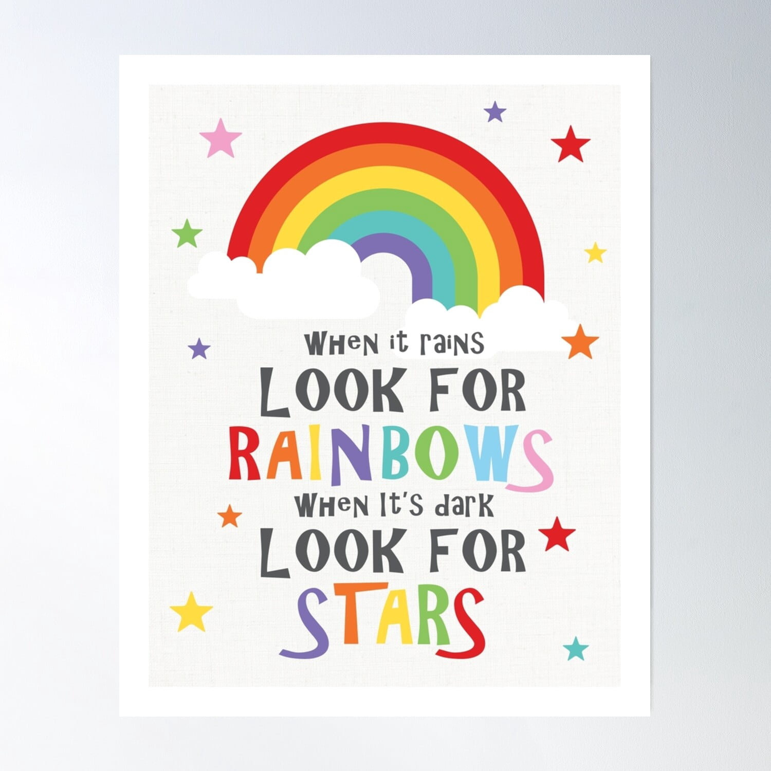 Modroom Look For Rainbows Poster Wall Art, Modern Wall Decor, 24x36 ...