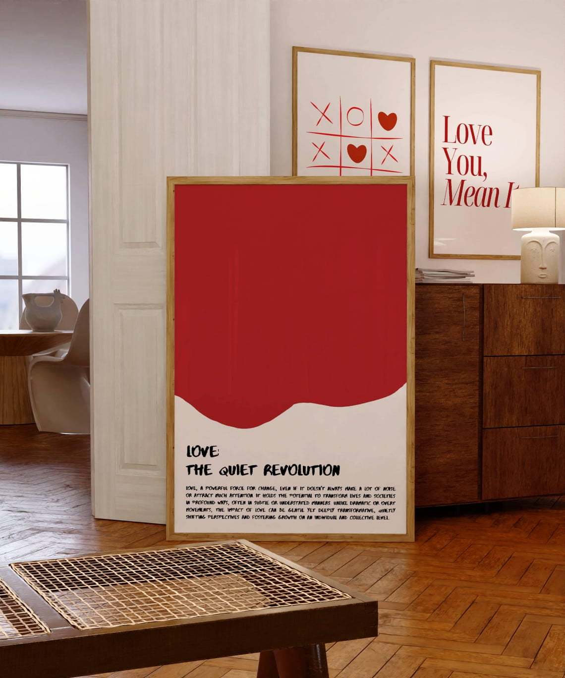 Modroom Love Poster, Aesthetic Love Wall Art, Retro Maximalist Print ...