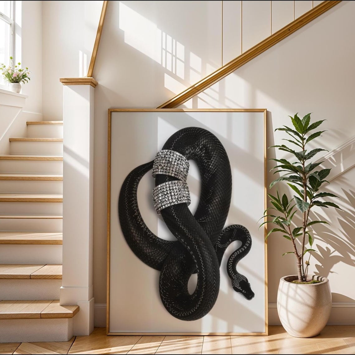Modroom Luxury Snake Print Hypebeast Poster Black & White Fashion ...