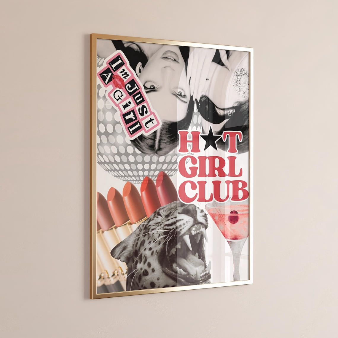 Modroom Magazine Style Print - Hot Girl Club Art, Retro Pop Culture ...