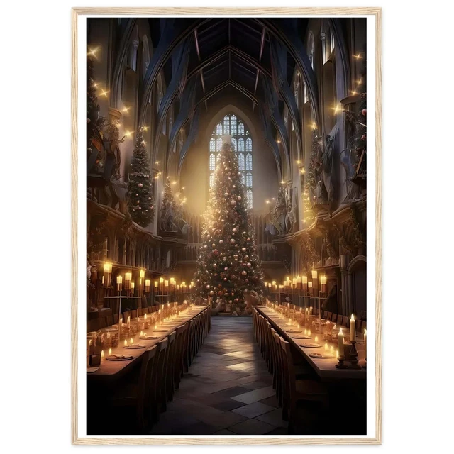 Modroom Magical School Hogwarts Great Hall Holiday Wizard Poster ...