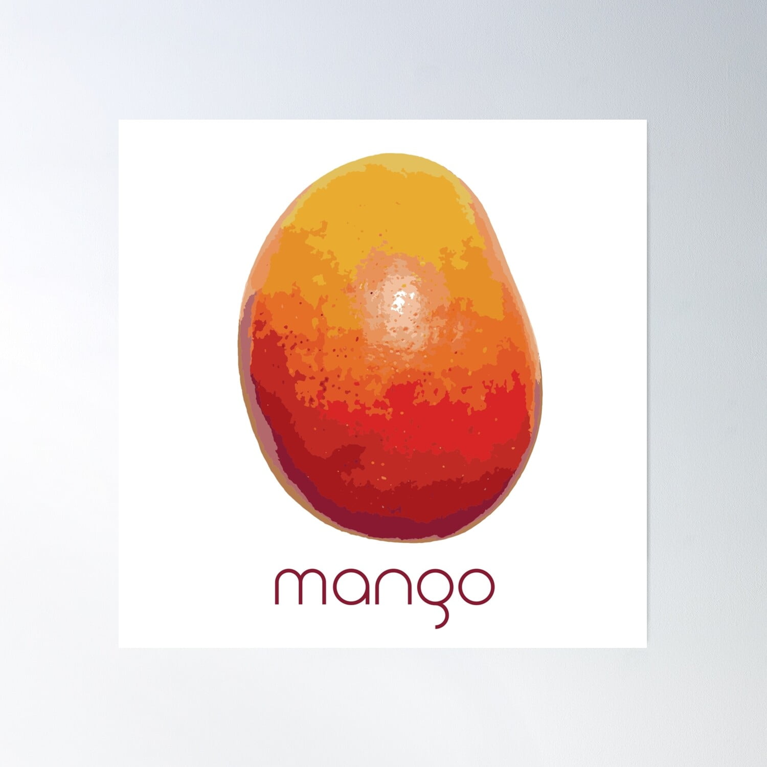 Modroom Mango Poster Wall Art, Modern Wall Decor, 16x16 UNFRAMED ...