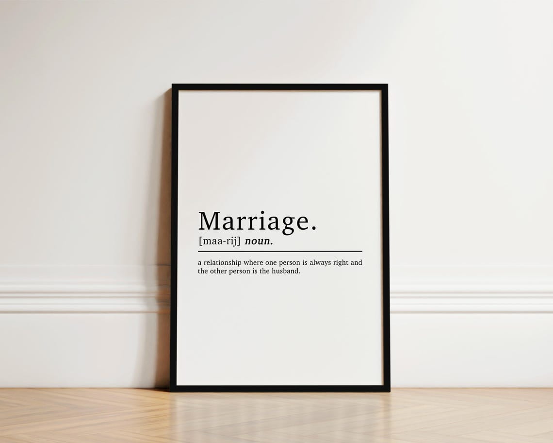 Modroom Marriage Definition Anniversary Gift, Wedding Anniversary Gift ...