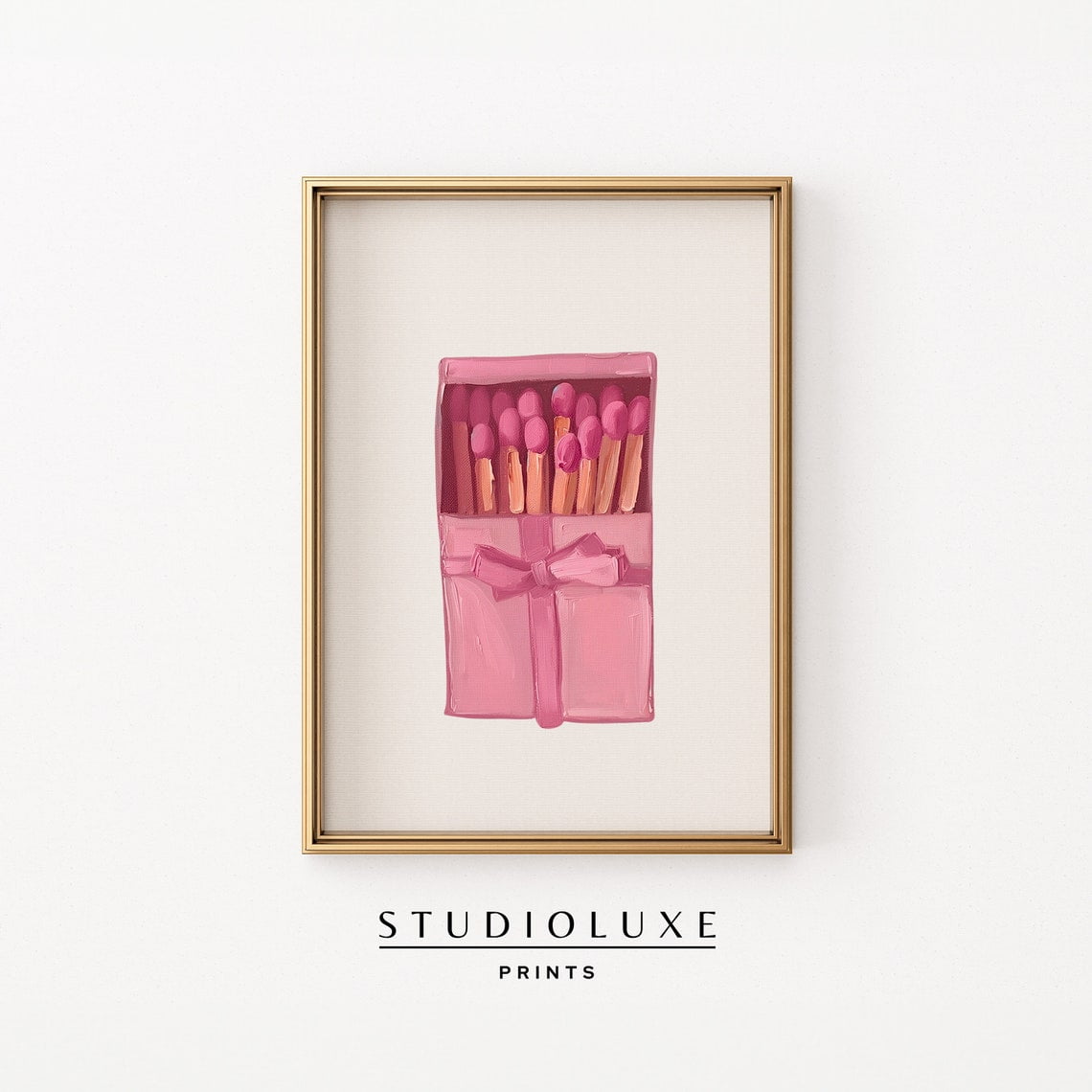 Modroom Matchbox Print, Coquette Room Decor, Pink Preppy Wall Art ...