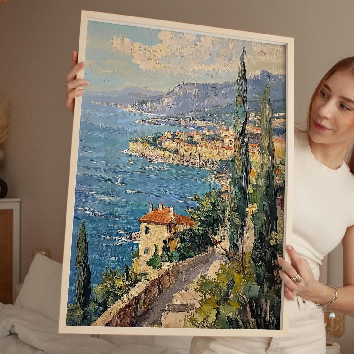 Modroom Mediterranean Coastal Art, French Riviera Print, Impressionist ...