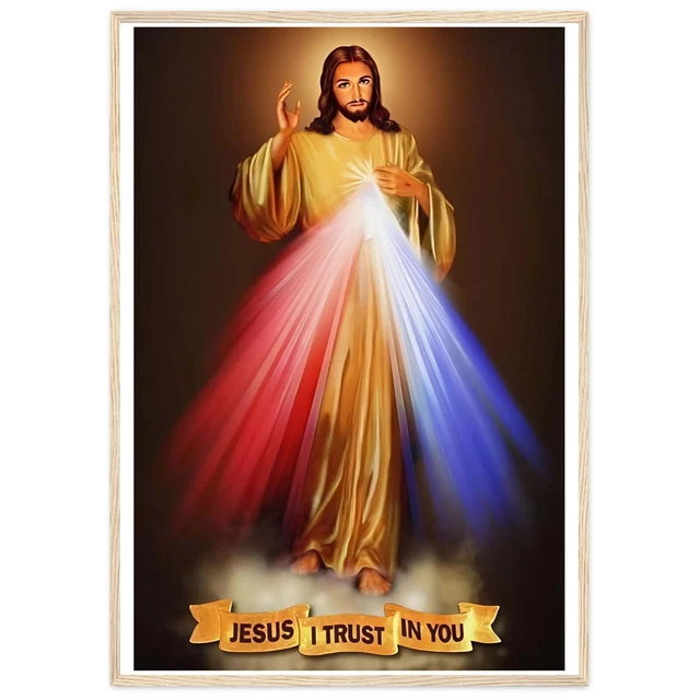 Modroom Merciful Jesus Prayer For Divine Mercy Art Poster And Wall Art ...