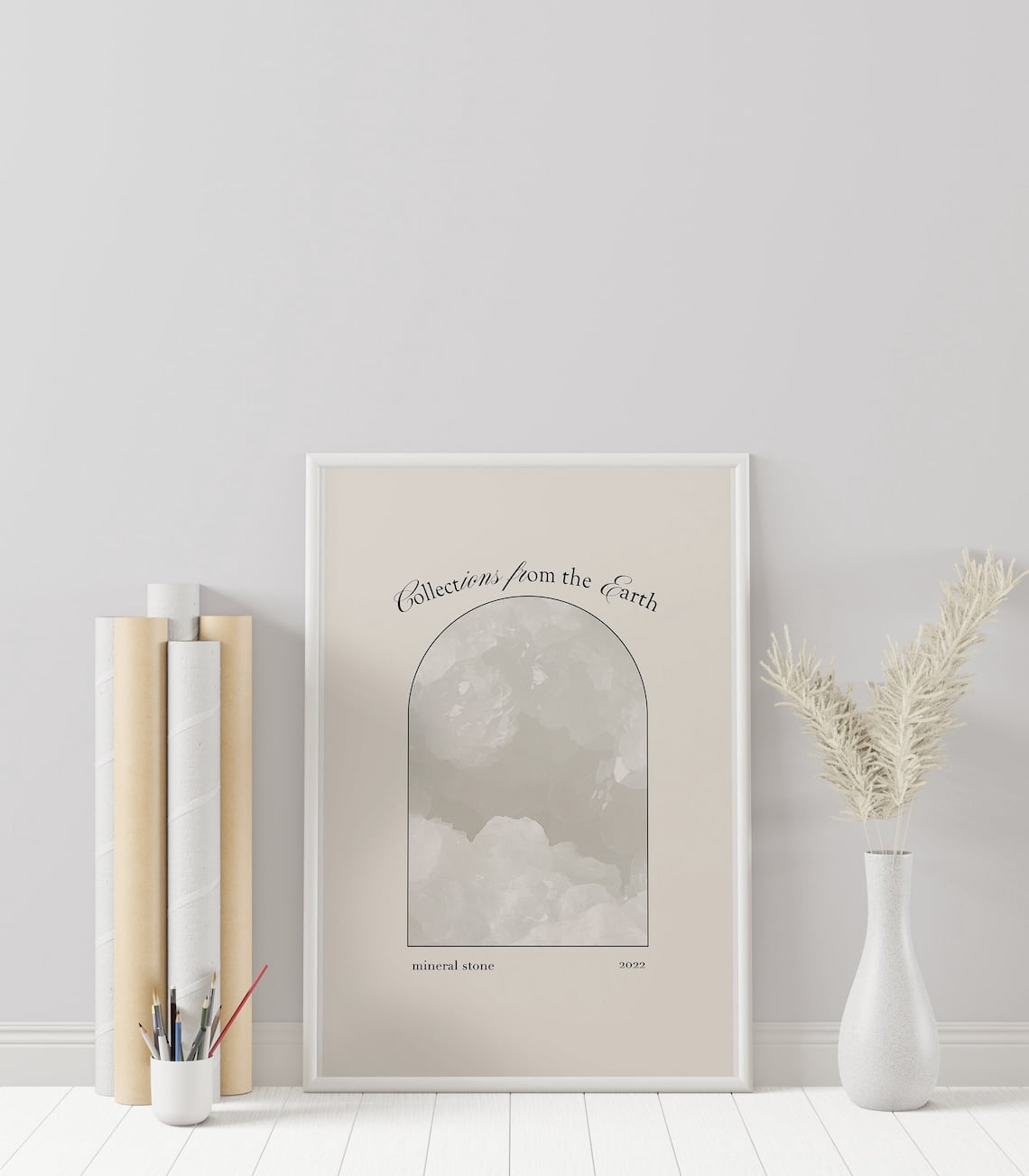 Modroom Mineral Stone Rock (Crystals - White Quartz) Poster "Mineral ...