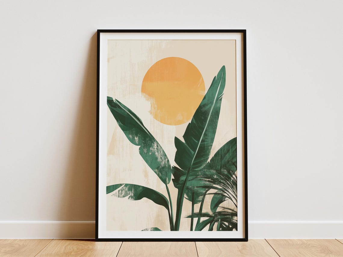 Modroom Minimalist Tropical Plant Poster Simple Travel Poster Stylish ...