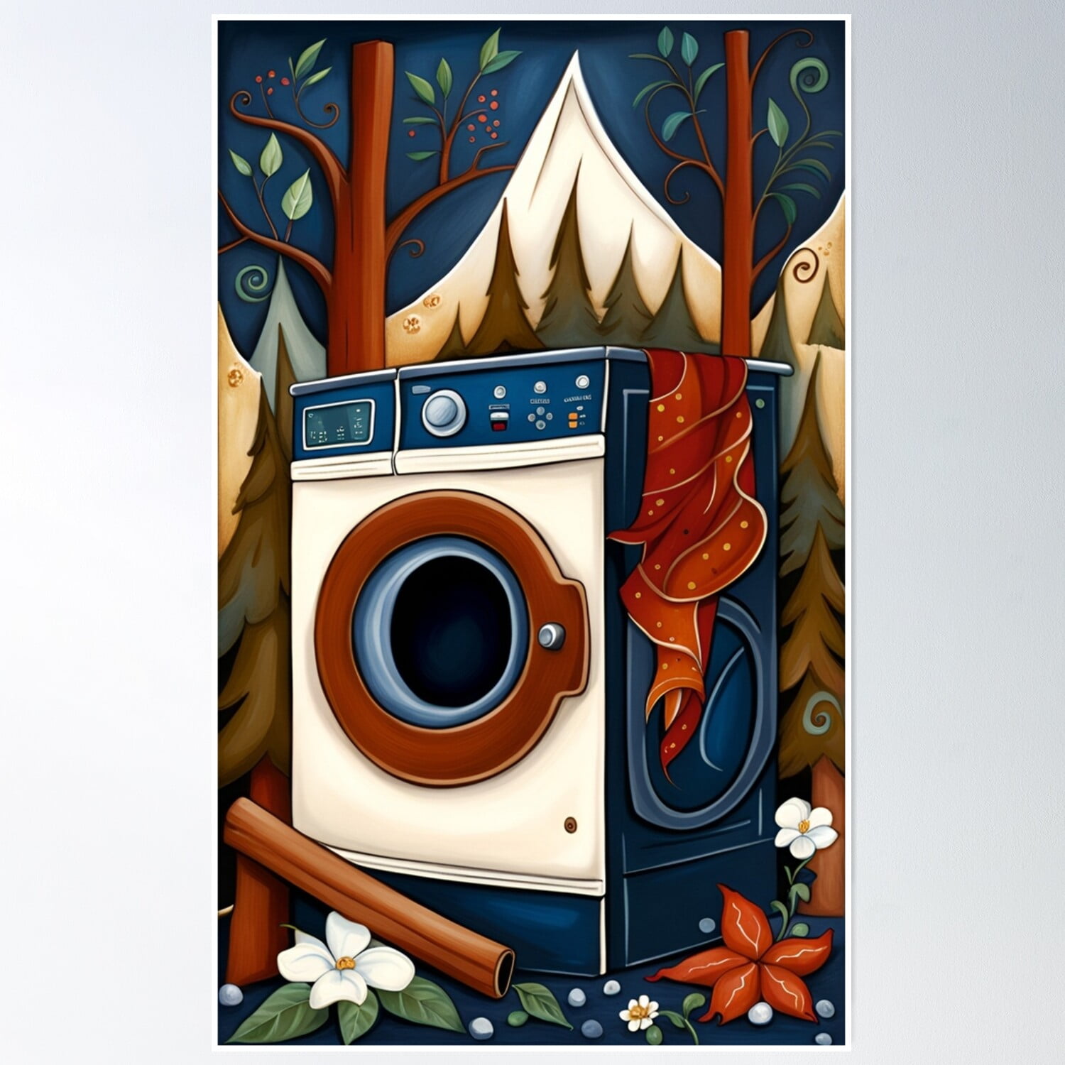 Modroom Mirthful Dryer Delights Poster Wall Art, Modern Wall Decor ...