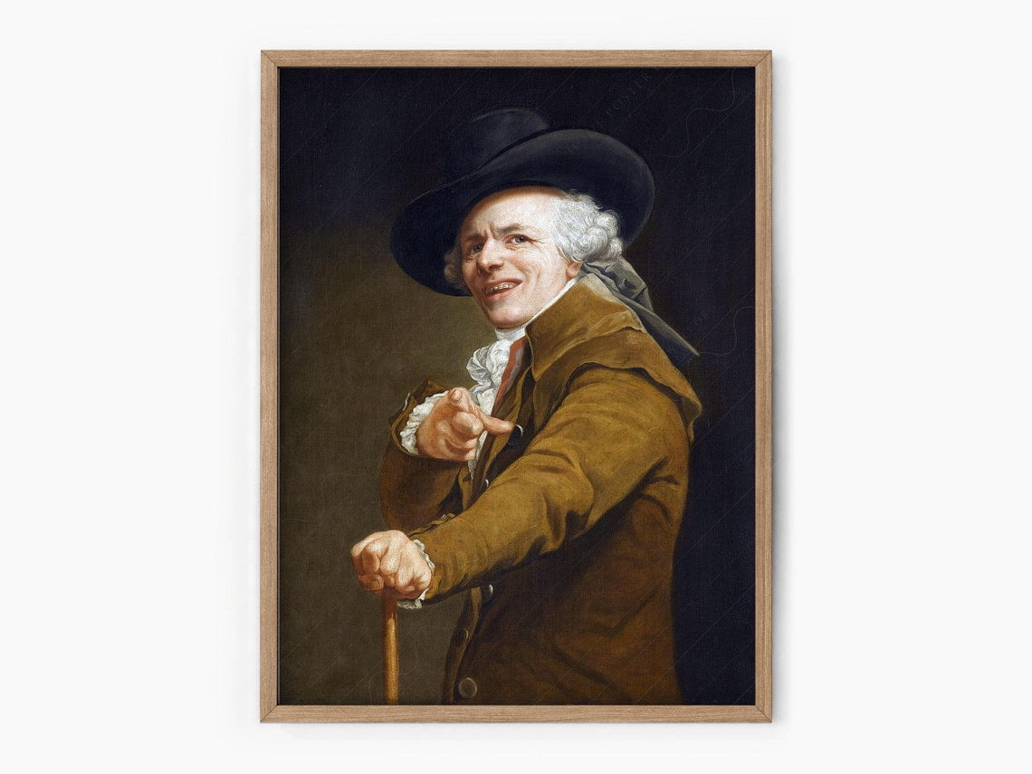 Modroom Mocking Face Poster Joseph Ducreux Inspired Self-Portrait Wall ...