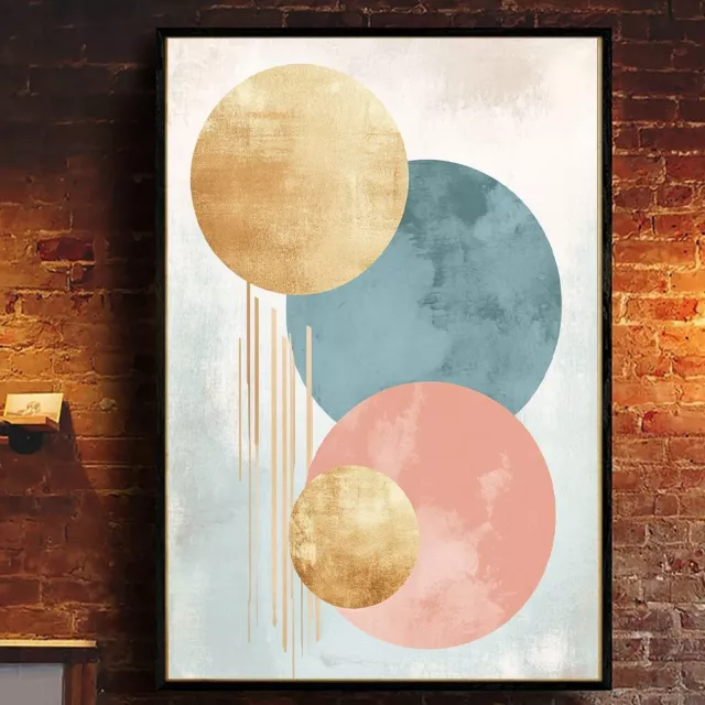 Modroom Modern Watercolor Texture Â€“ Soft Pink, Navy & Gold Poster ...