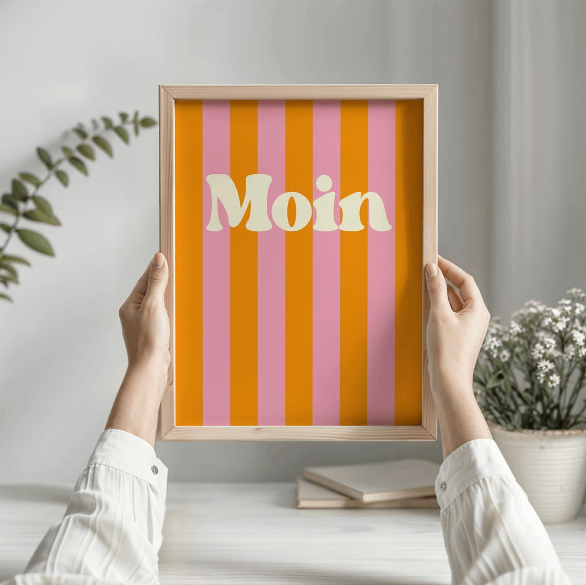 Modroom Moin Poster Hamburg Colorful Hallway Living Room Typography ...