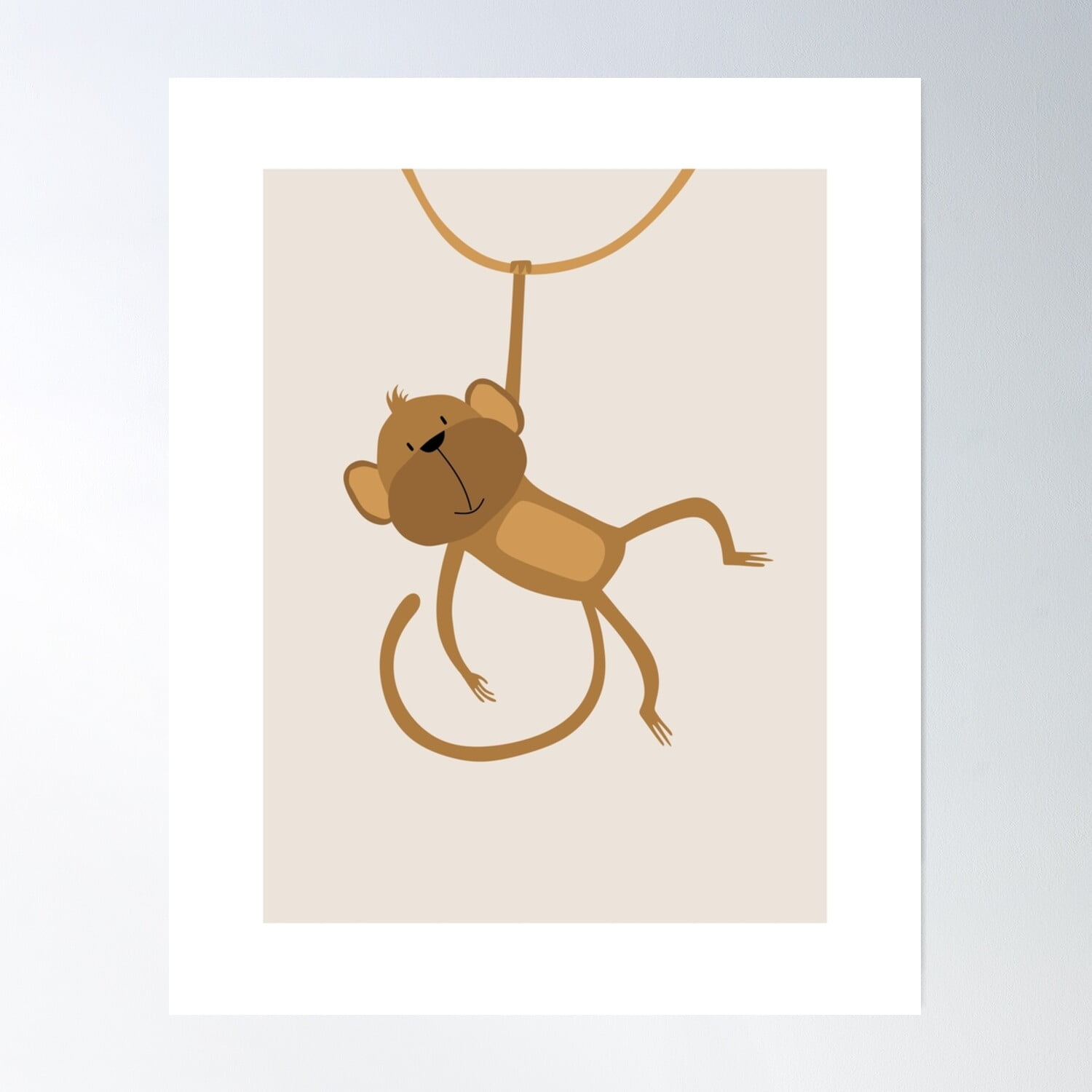 Modroom Monkey Art Print, Nursery Wall Art, Safari Nursery Prints ...