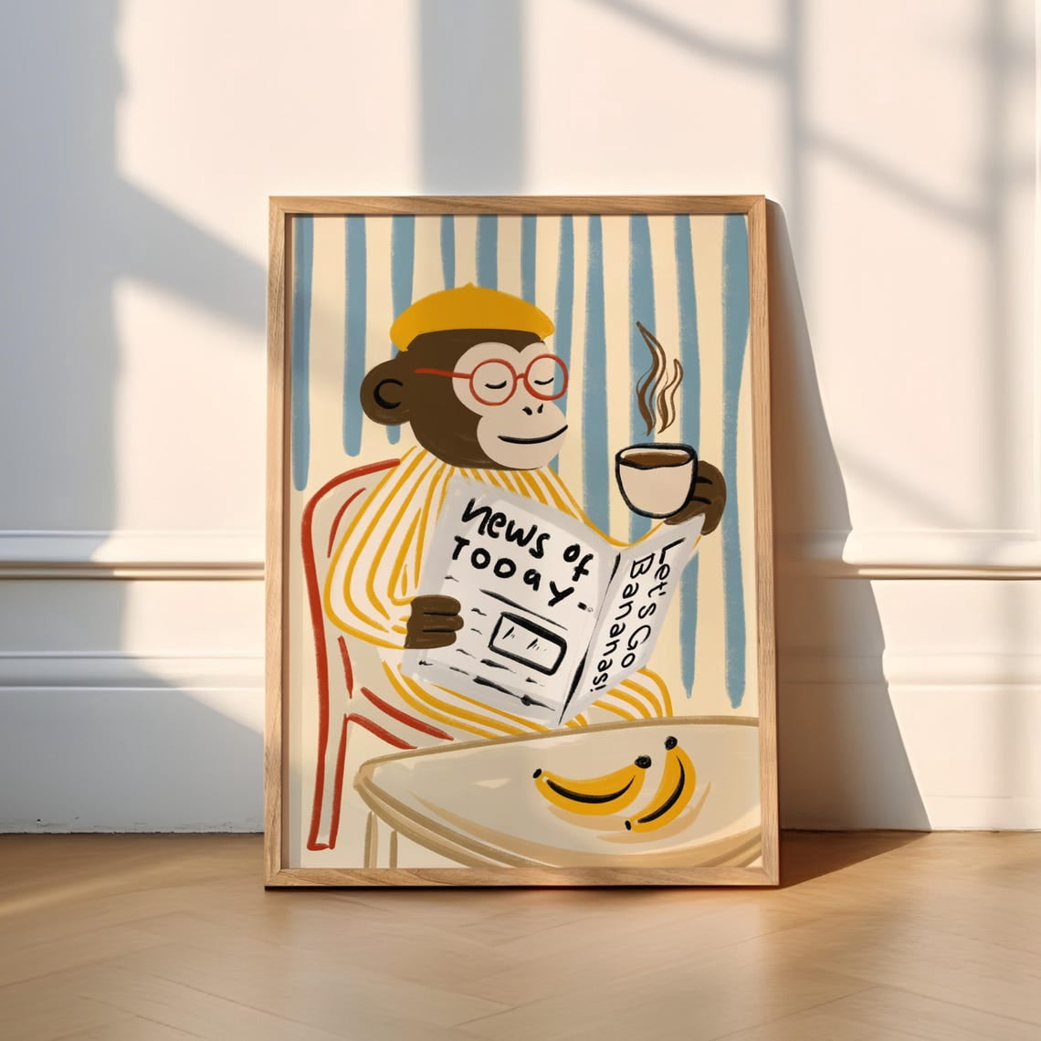Modroom Monkey News Print | Funky (Poster, Wall Art, Kitchen, Hallway ...