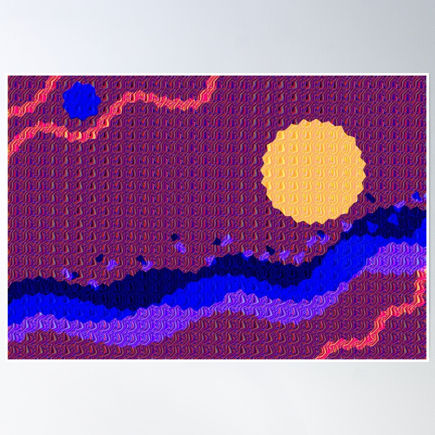 Modroom Moon Float Poster Wall Art, Modern Wall Decor, 8x12 UNFRAMED ...