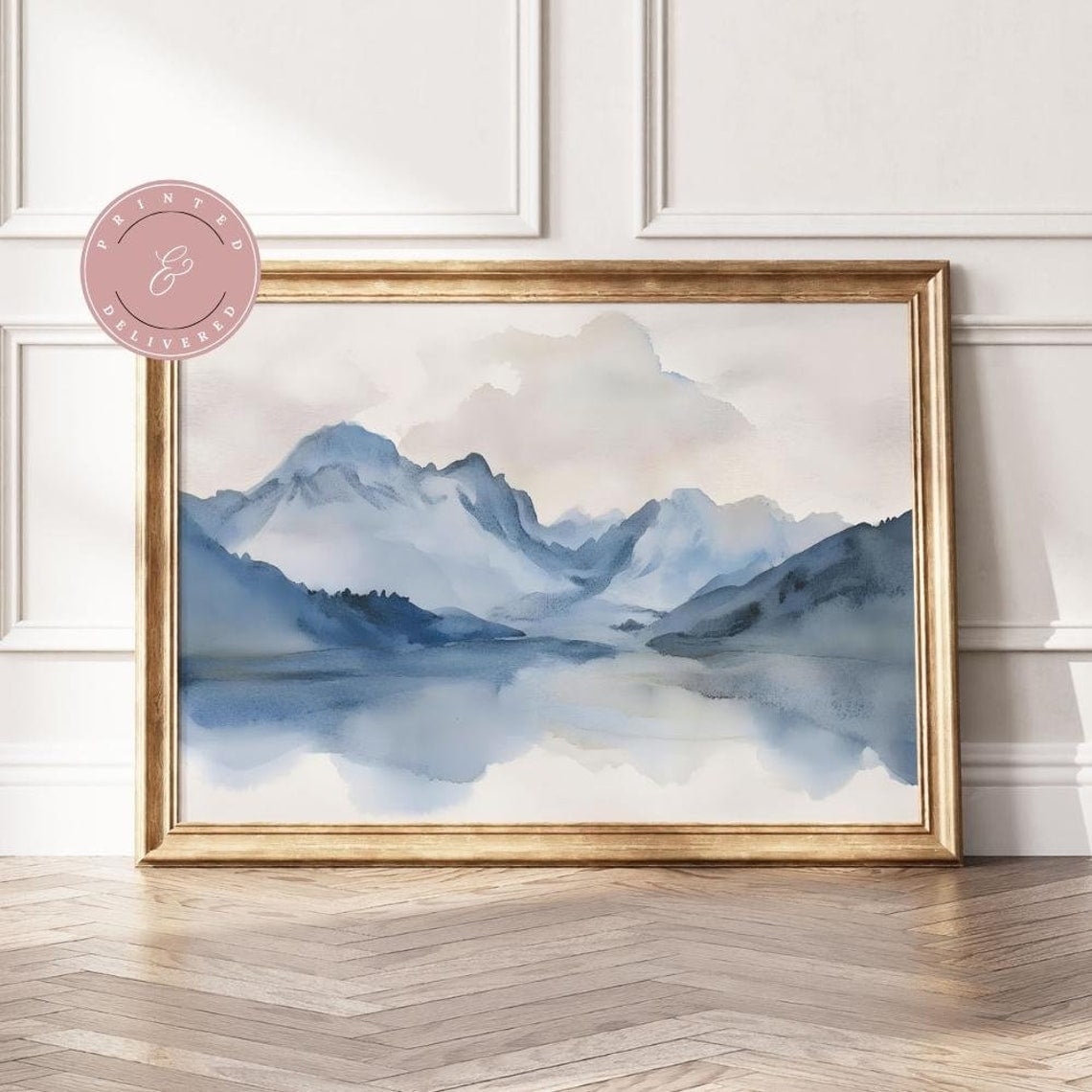 Modroom Mountain Extrawall Art Shipped Prints Water Color Mountain ...