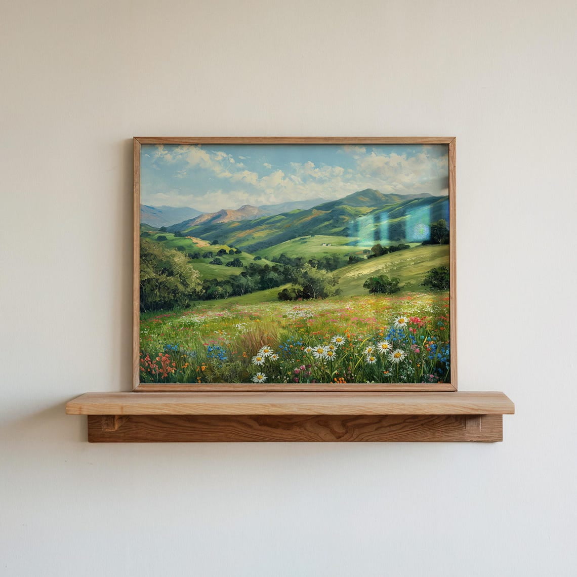 Modroom Mountain Wall Art, Large Horizontal Painting Wall Art, Colorful ...