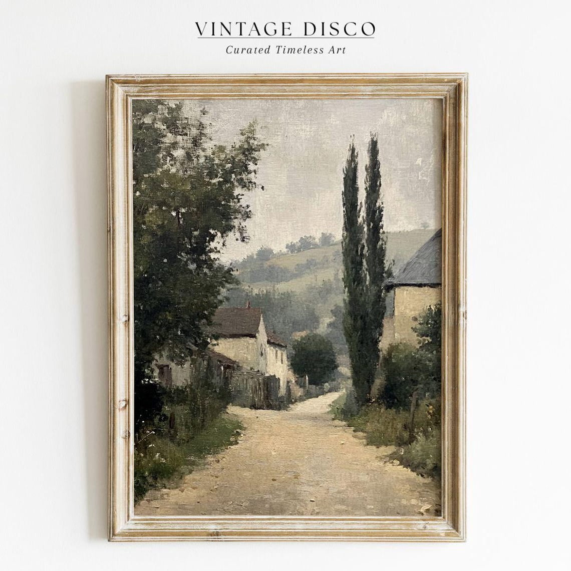 Modroom Muted French Country Wall Art - Vintage Countryside Print ...