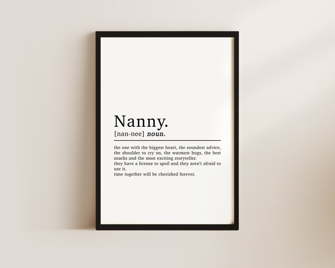 Modroom Nanny Gift, Nanny Definition, Gifts For Nanny, Gift For Granny ...