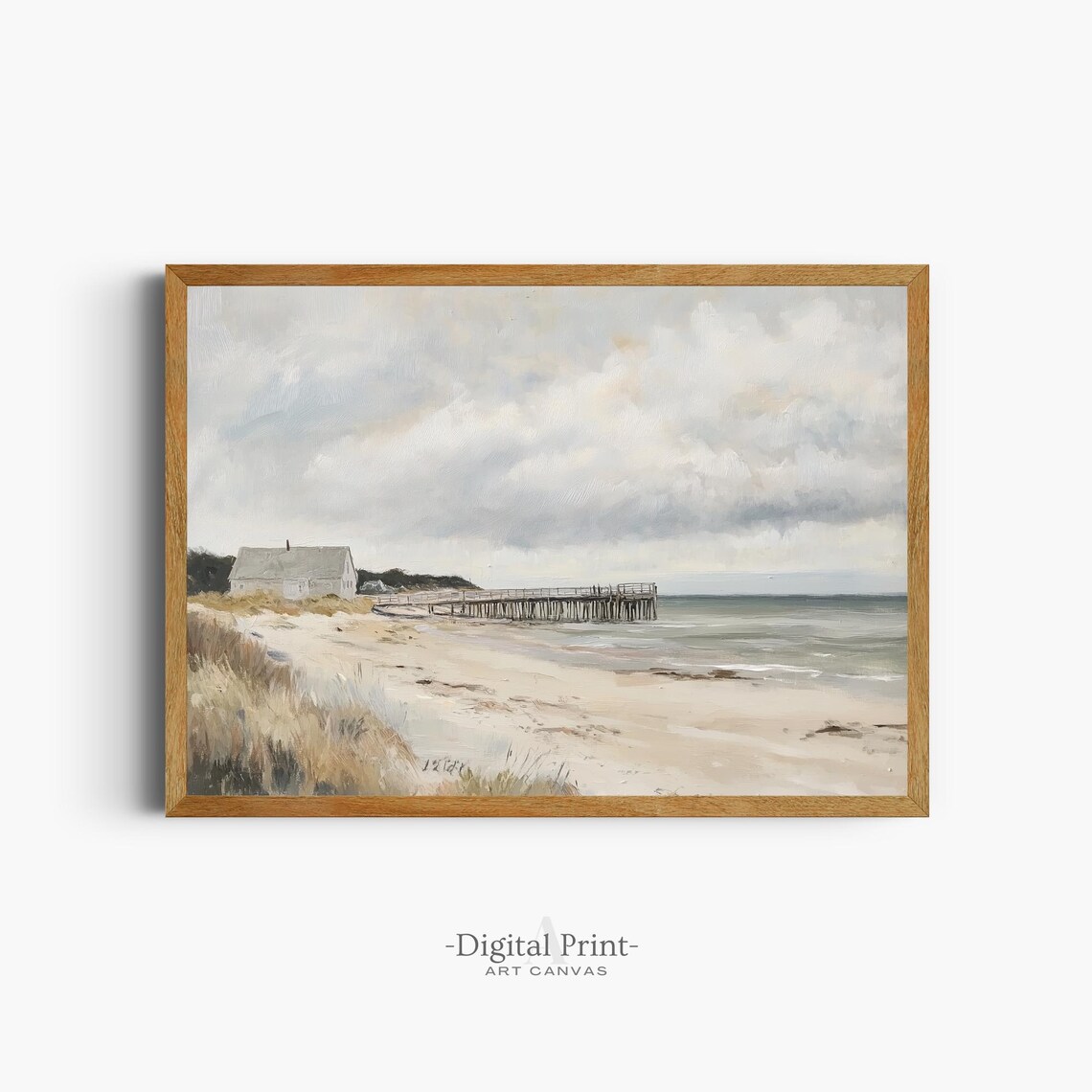 Modroom Neutral Beach House Painting I Moody Summer I Vintage Coastal I ...