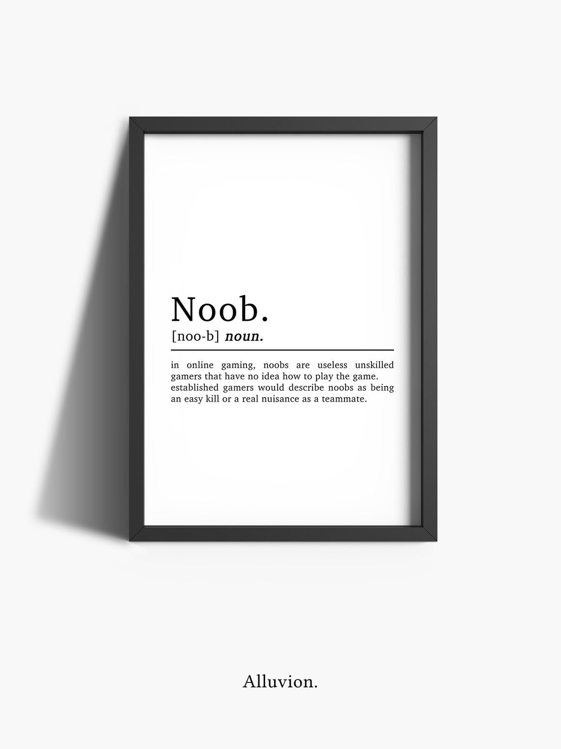 Modroom Noob Definition Print | 8 X 10 | Gamer Print | Gaming Wall Art ...