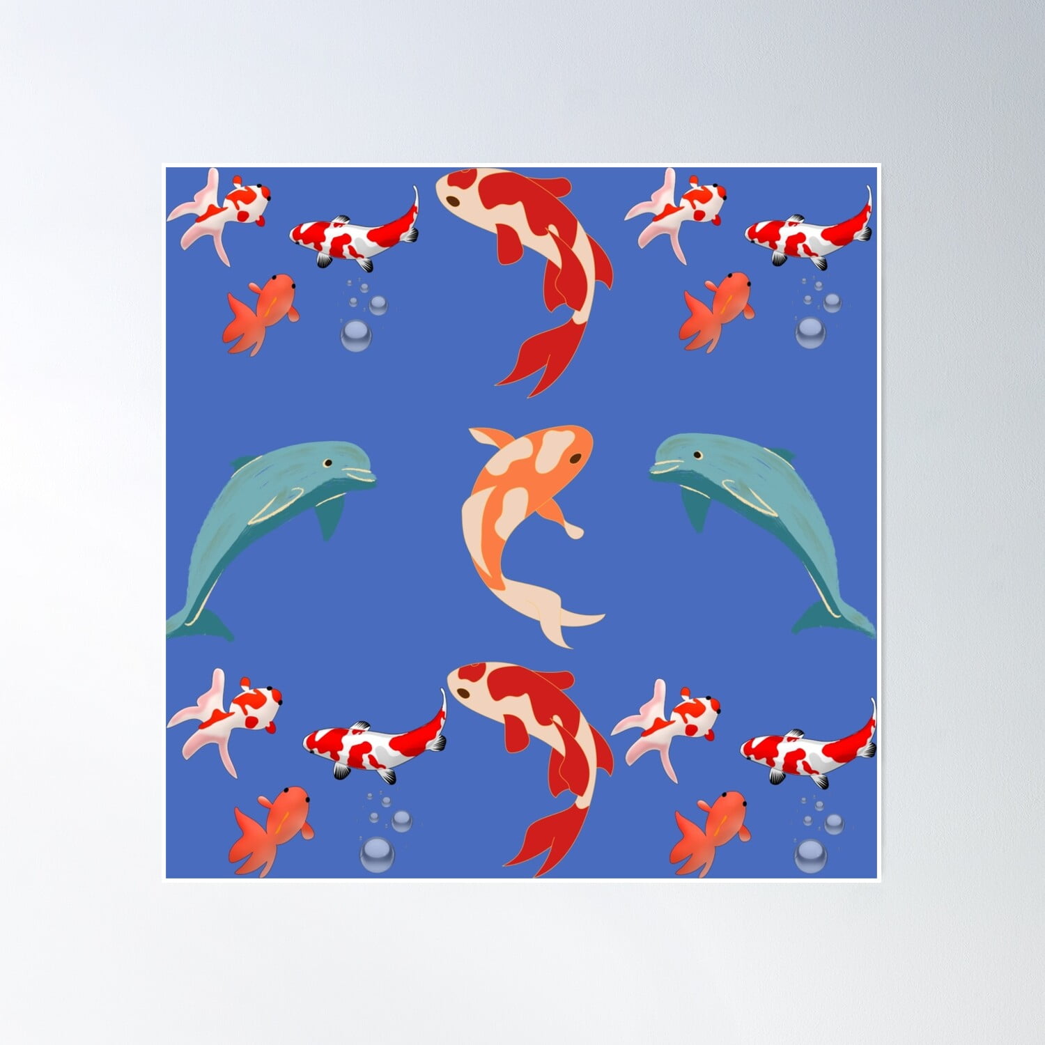 Modroom Ocean Inspired Artwork, Life Digital Art- Colorful Fish On ...