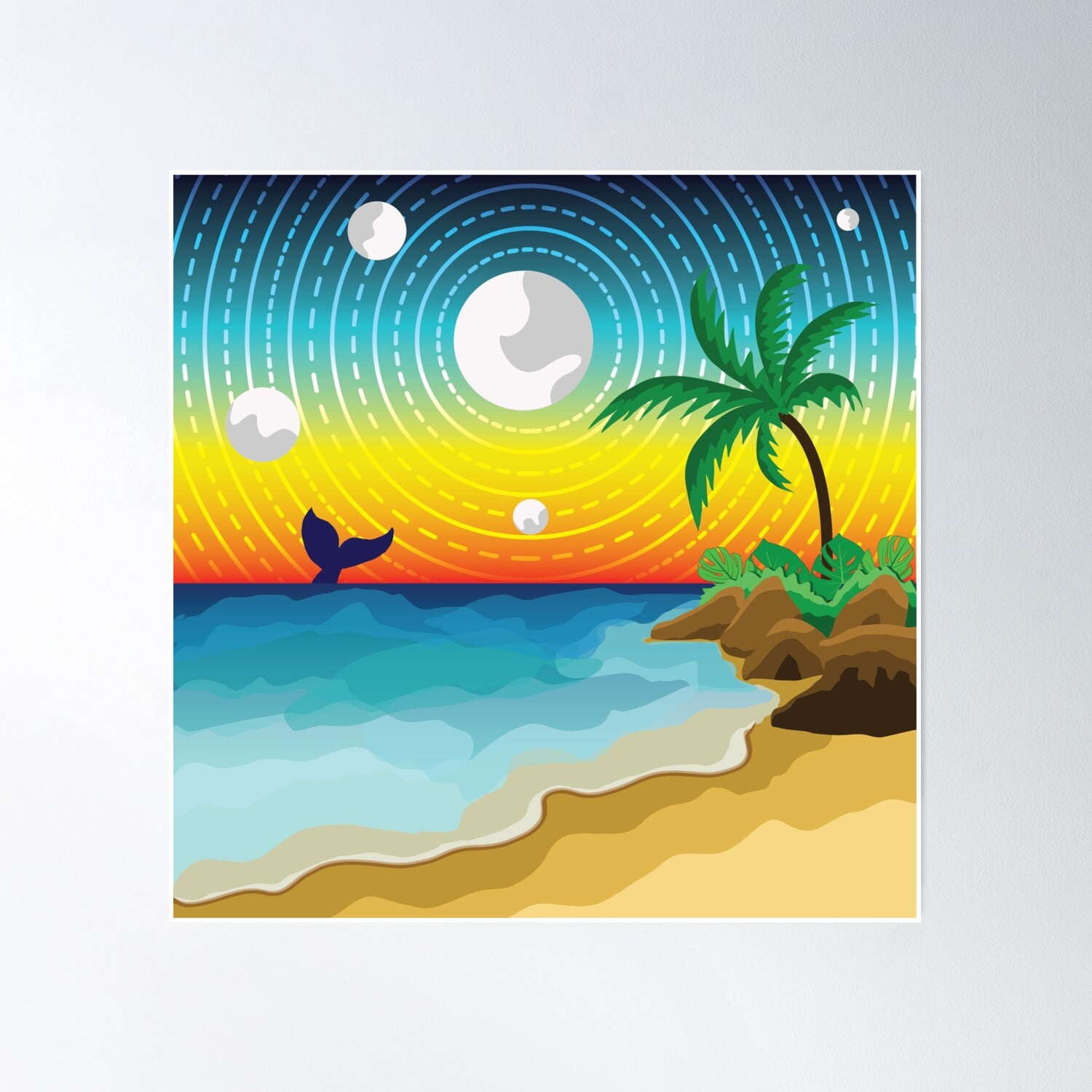 Modroom Ocean Opulence Poster Wall Art, Modern Wall Decor, 16x16 ...