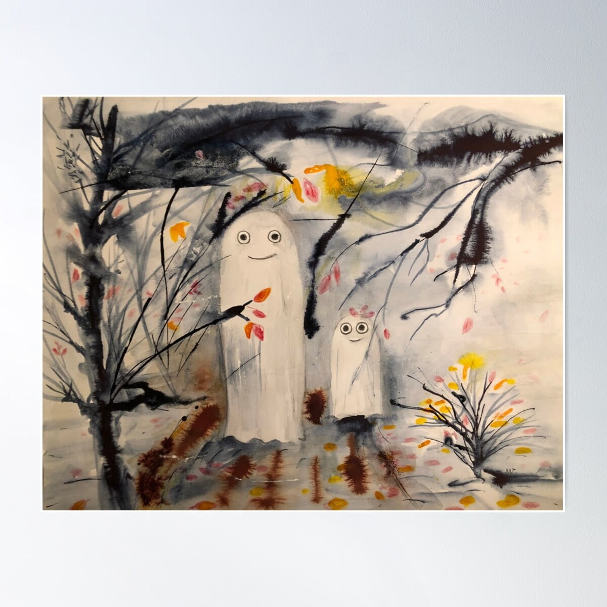 Modroom October Ghosts Poster, Modern Decor, 12x18 UNFRAMED - Walmart.com